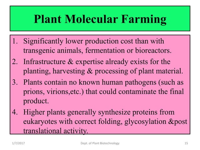 Molecular pharming | PPTX