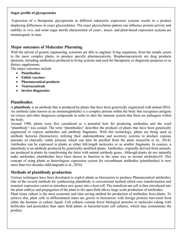 Molecular pharming | PDF