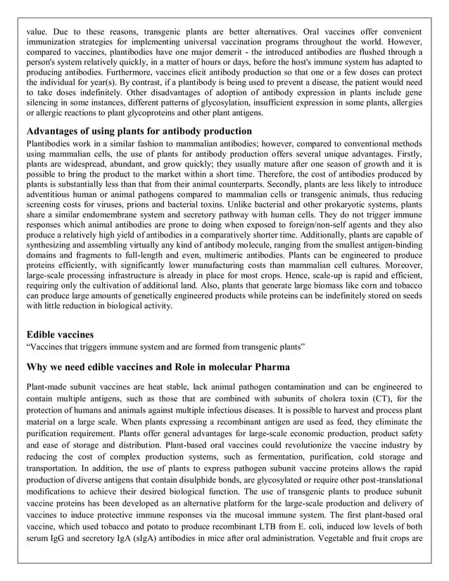 Molecular pharming | PDF