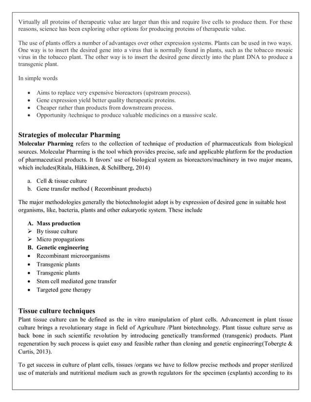 Molecular pharming | PDF