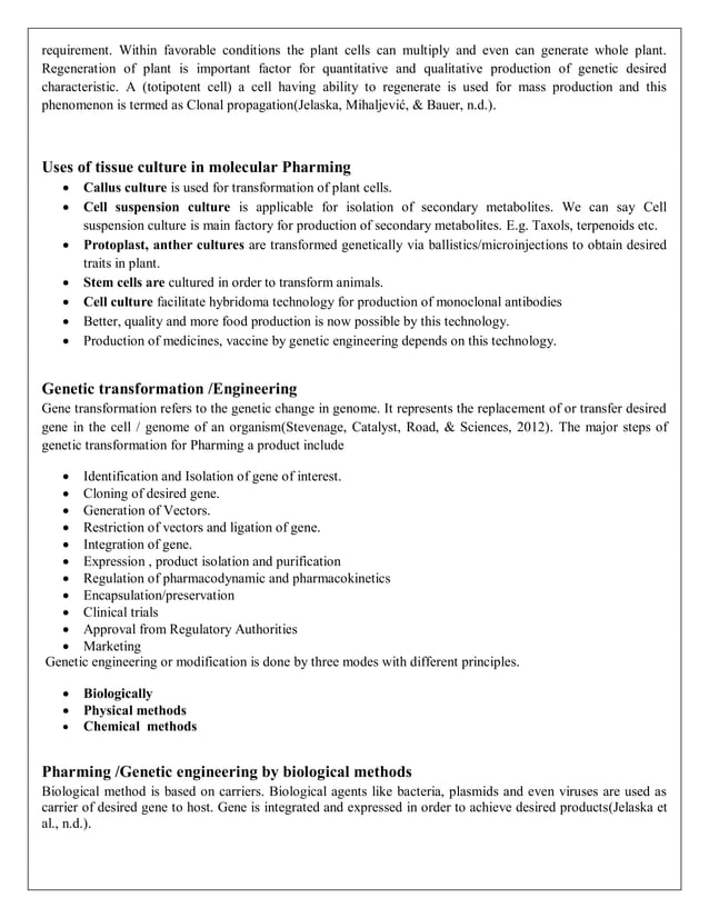 Molecular pharming | PDF