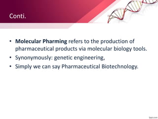 Molecular pharming | PPTX