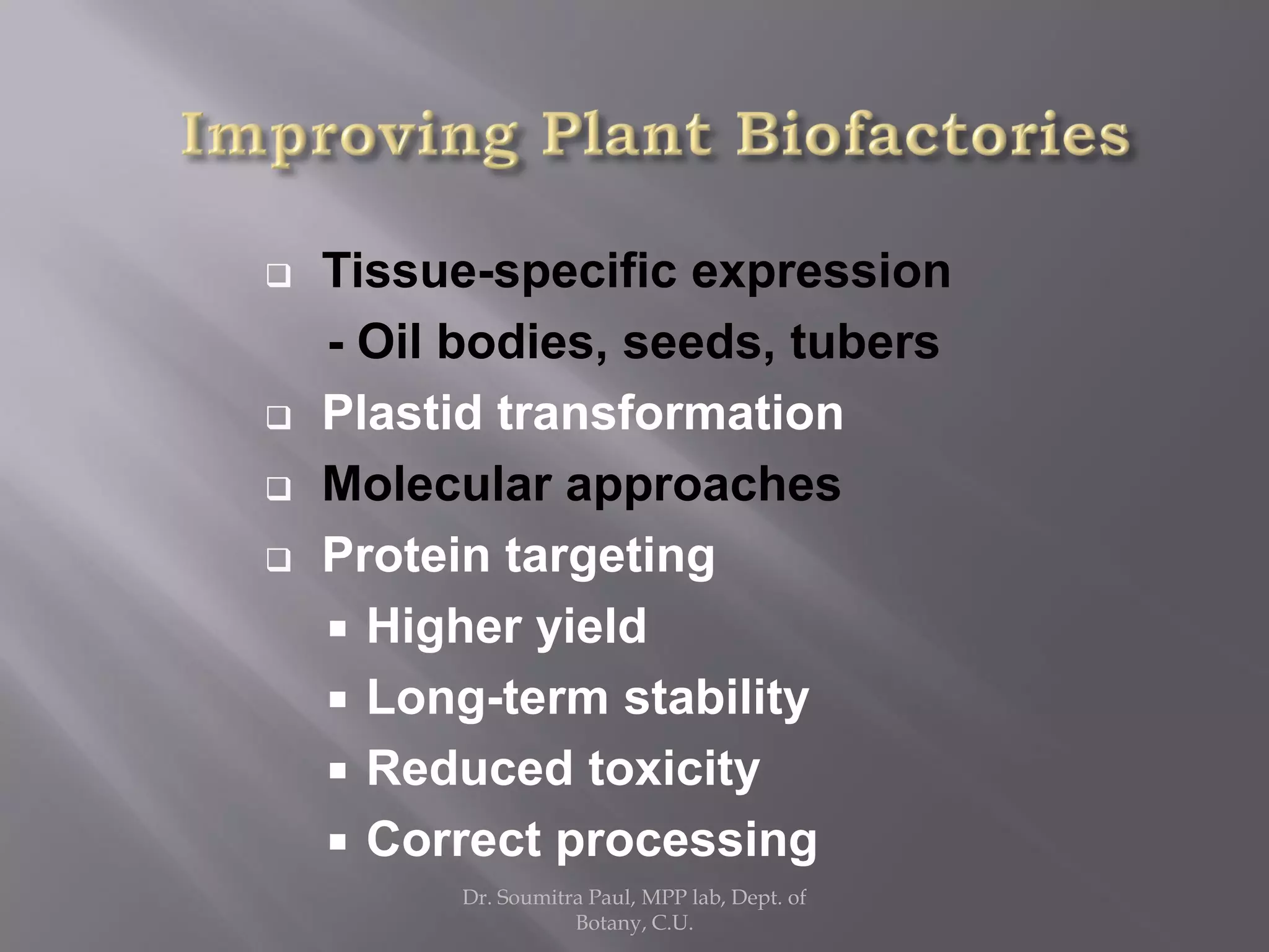 Molecular Farming and biopharamaceutials | PDF
