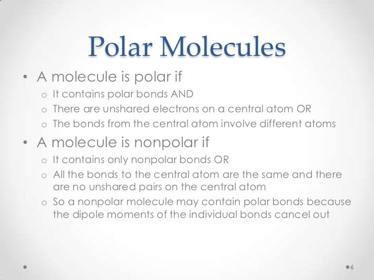 Molecular Polarity Molecular Polarity