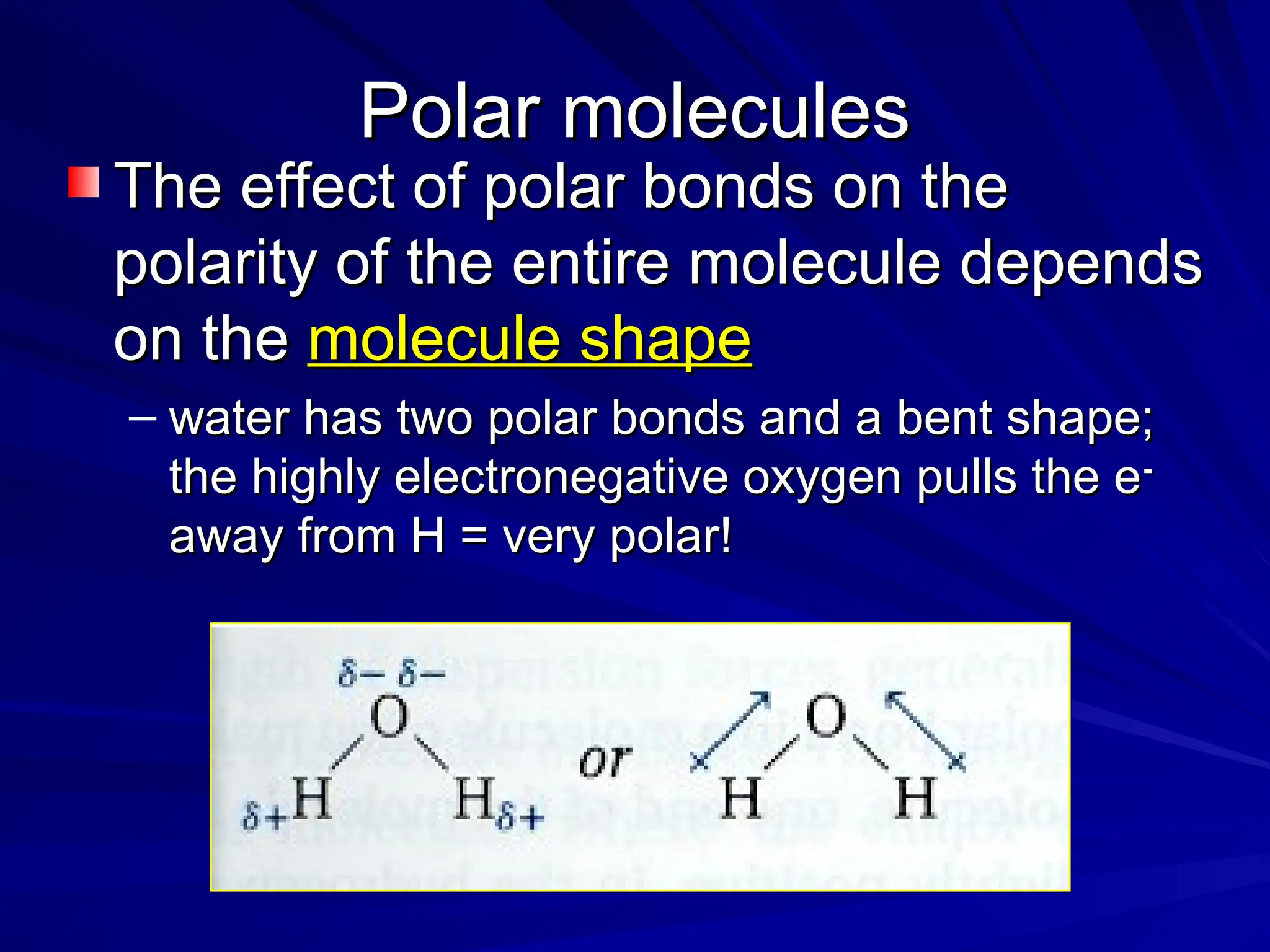 Presentation On The Concepts Of Molecular Polarityppt