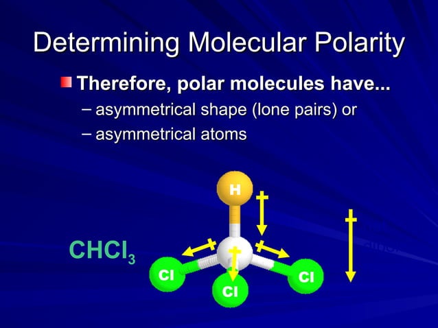 Presentation On The Concepts Of Molecular Polarity Ppt