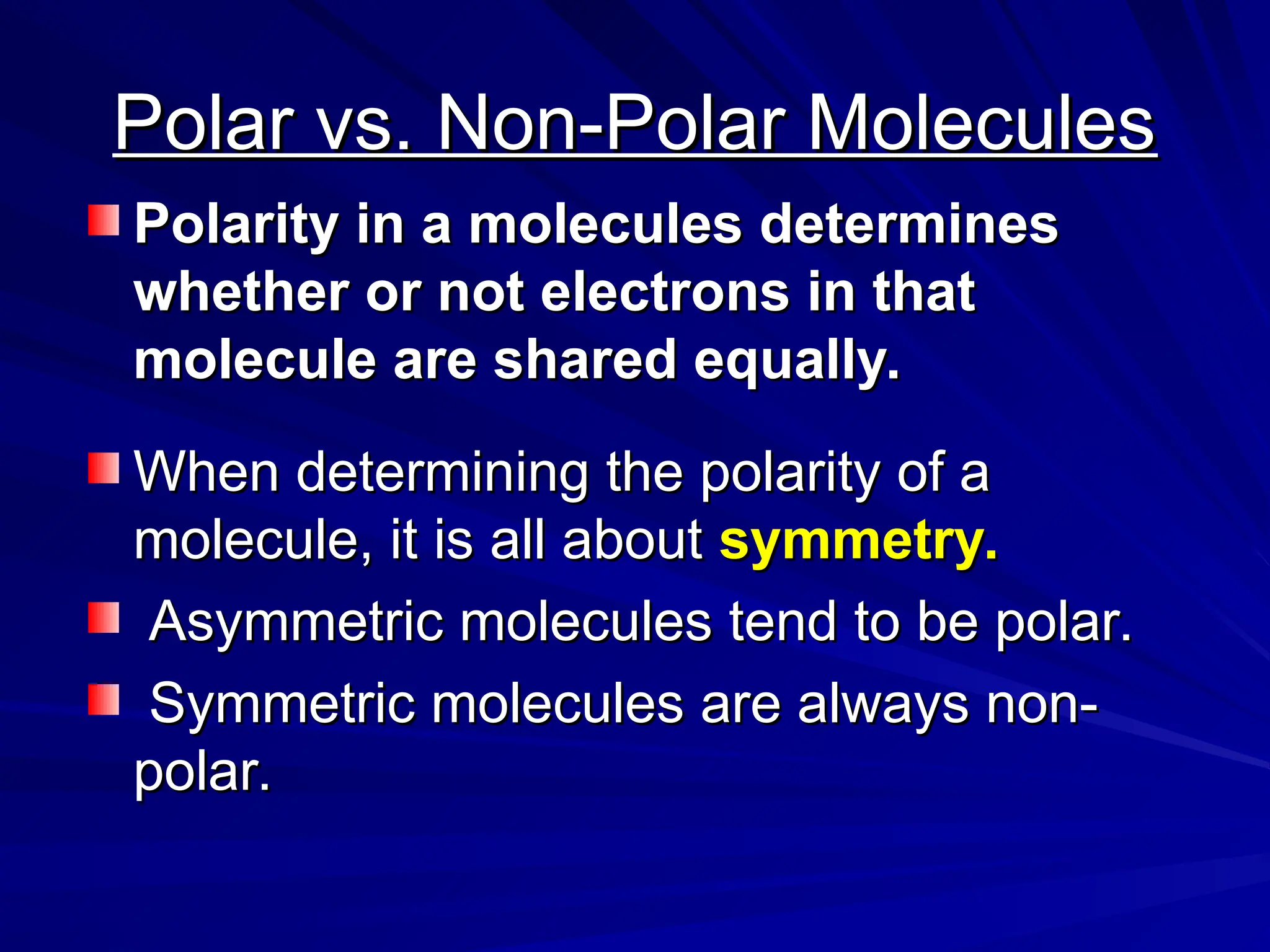 presentation on the topic of Molecular Polarity | PPT