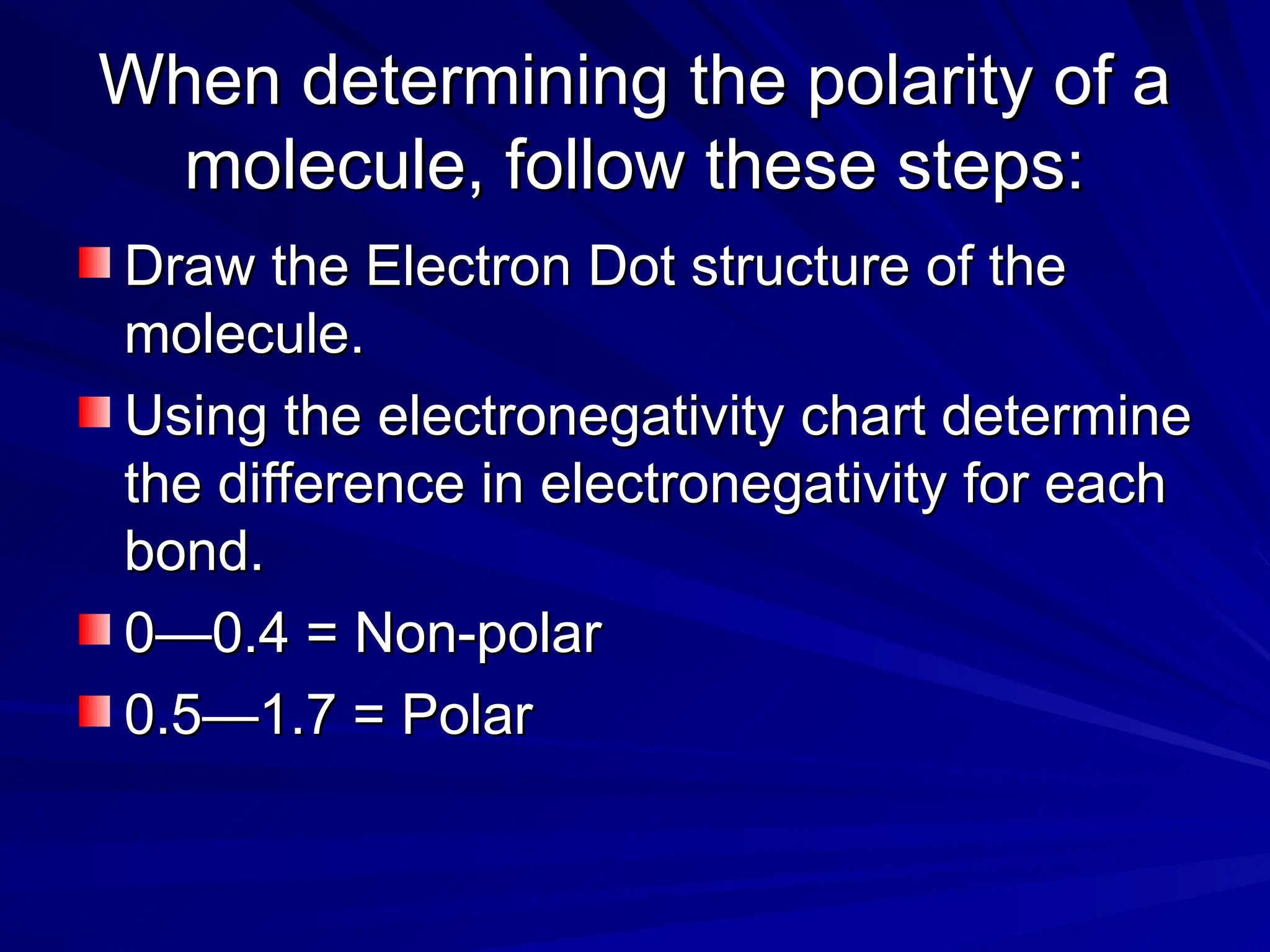presentation on the topic of Molecular Polarity | PPT