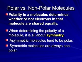 presentation on the topic of Molecular Polarity | PPT