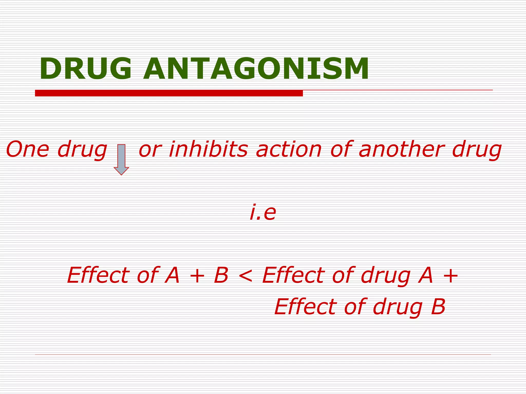 Drug Antagonism | PPTX
