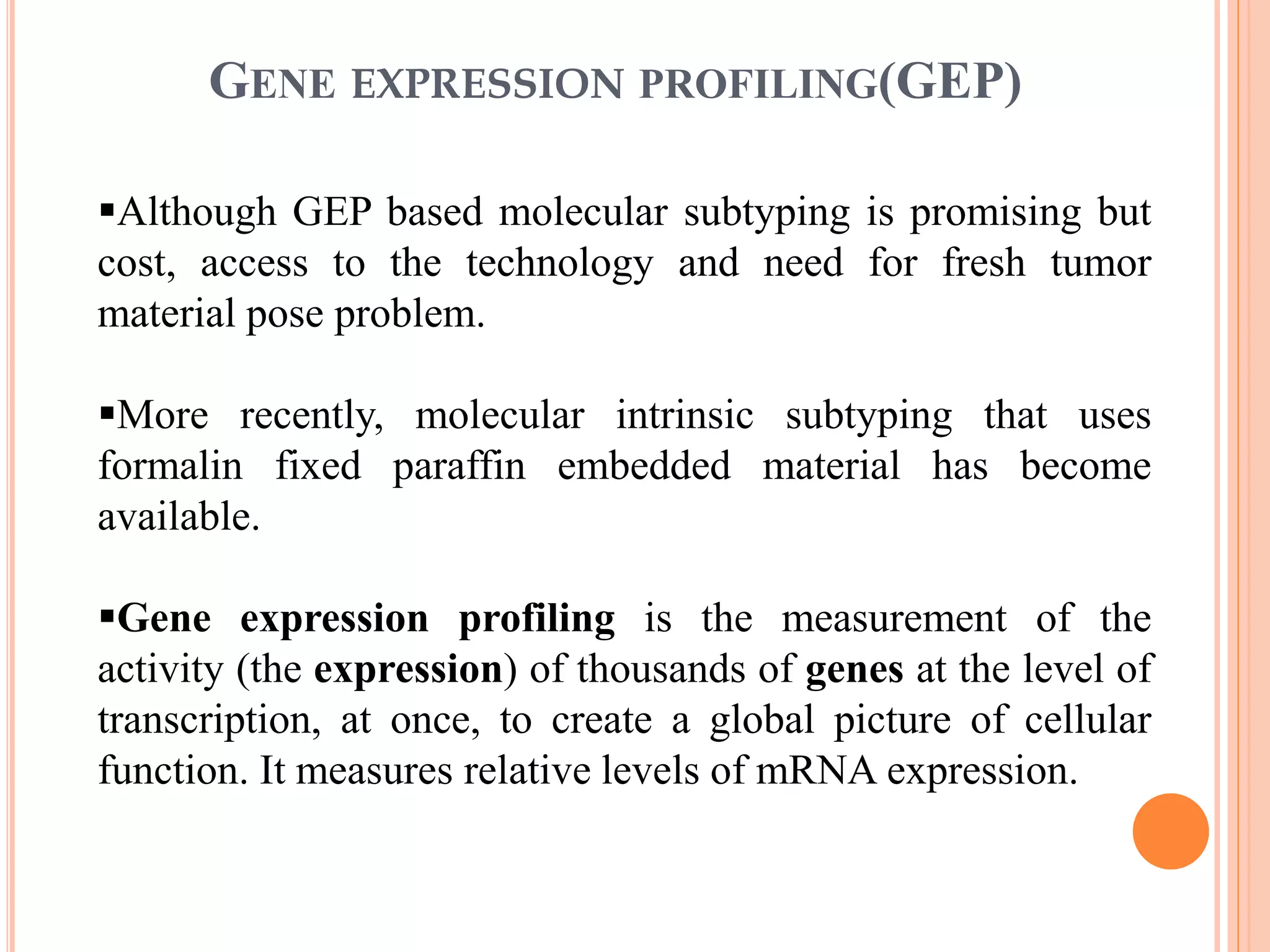 Molecular profiling of breast cancer | PPTX