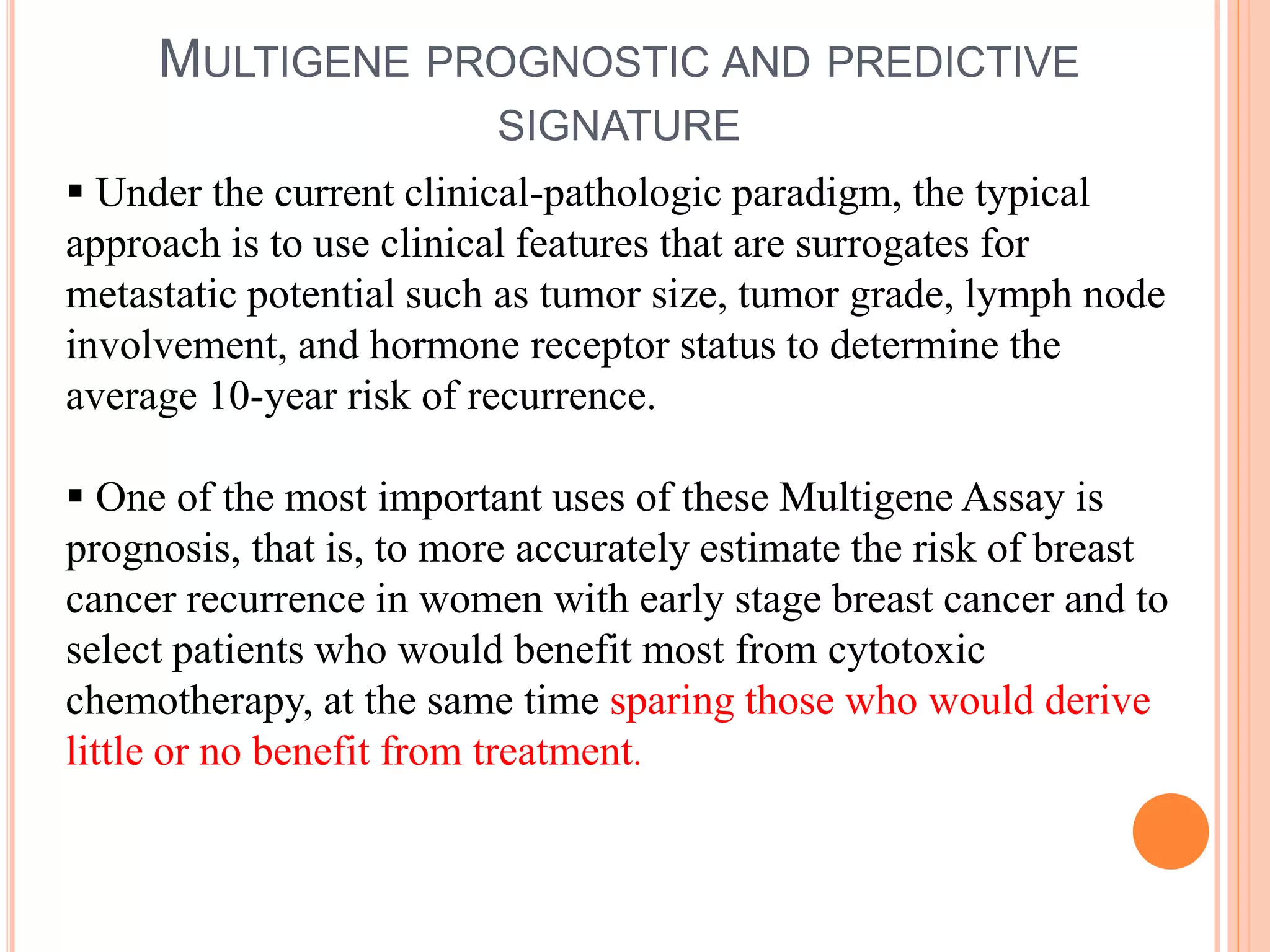 Molecular profiling of breast cancer | PPTX