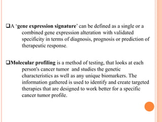 Molecular profiling of breast cancer | PPTX