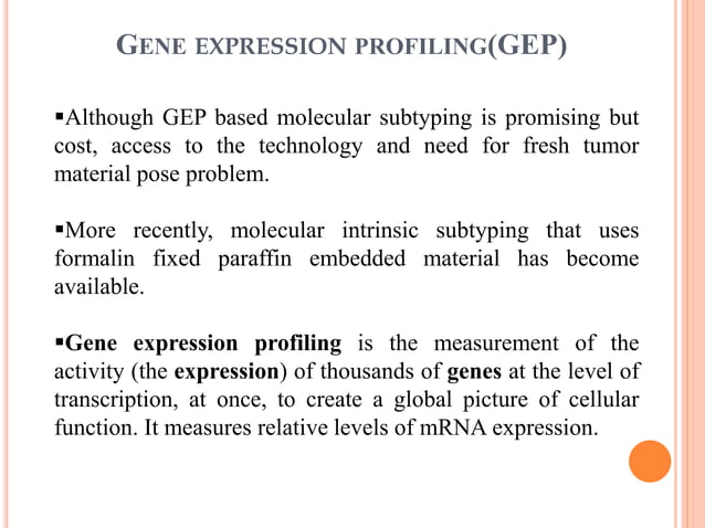 Molecular profiling of breast cancer | PPTX | Cancer | Diseases and ...