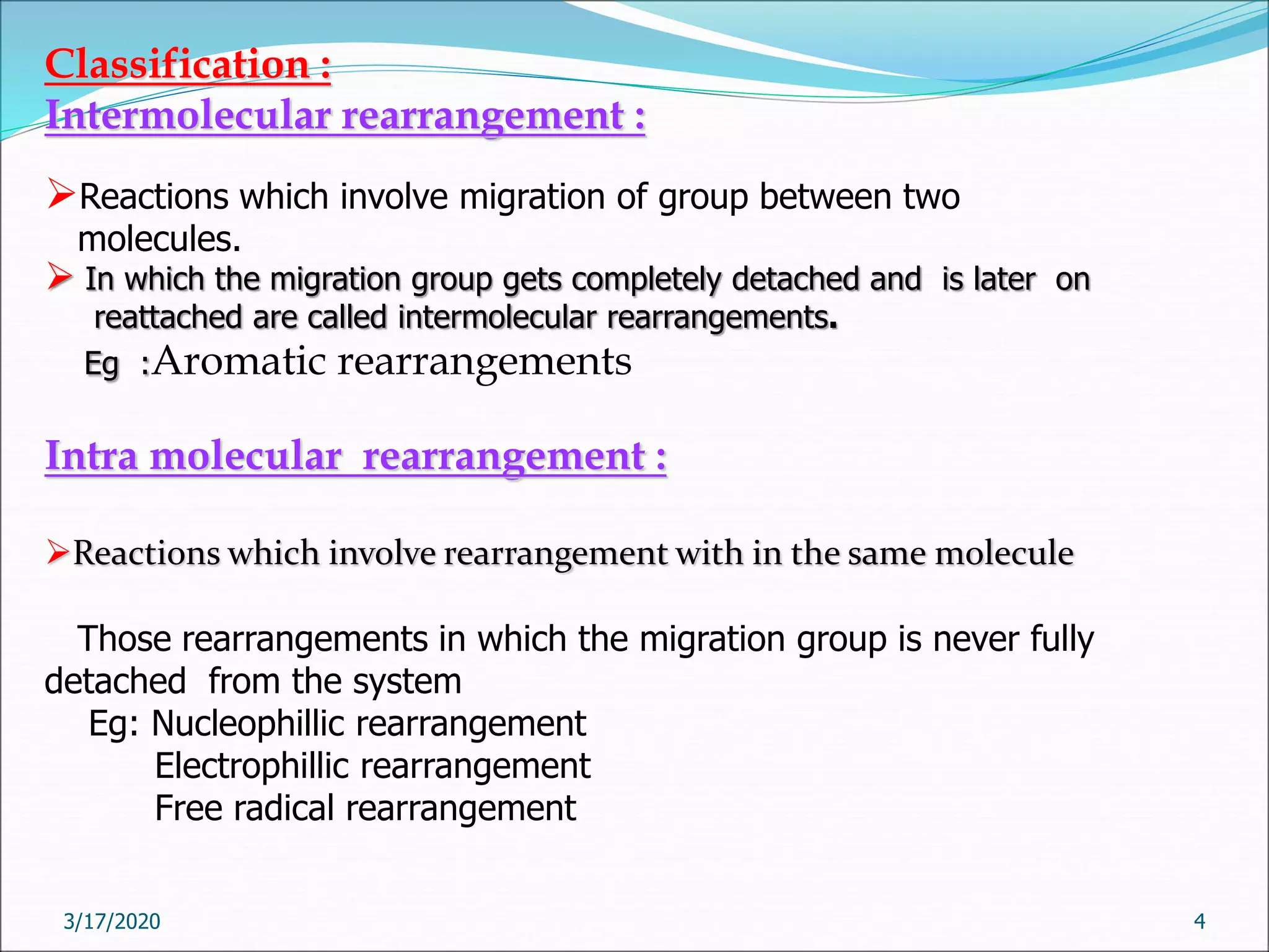 Molecular rearrangement rda | PPTX