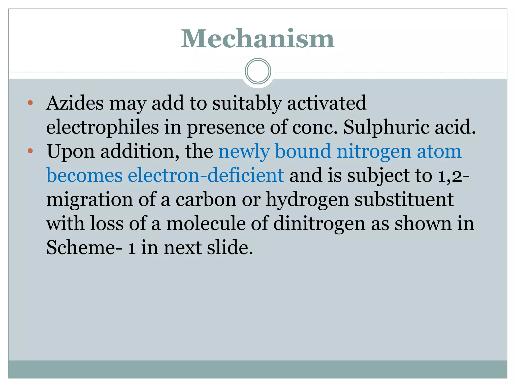 Molecular rearrangements involving electron deficient nitrogen as an ...