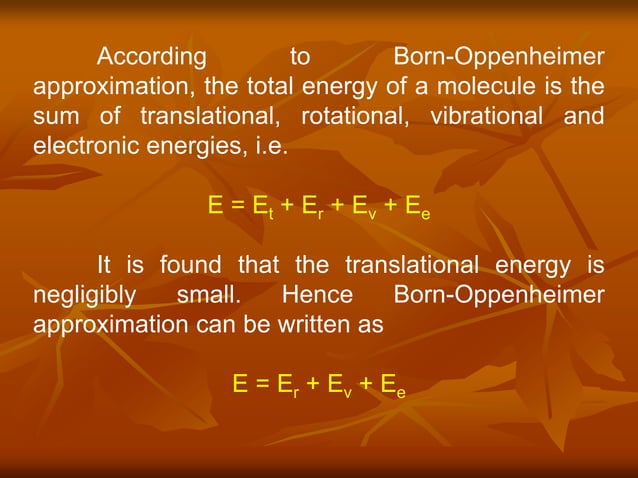 MOLECULAR SPECTROSCOPY.ppt | Chemistry | Science