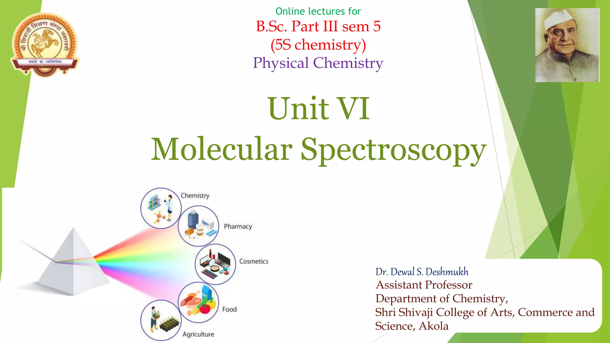 Molecular spectroscopy 1 | PPTX
