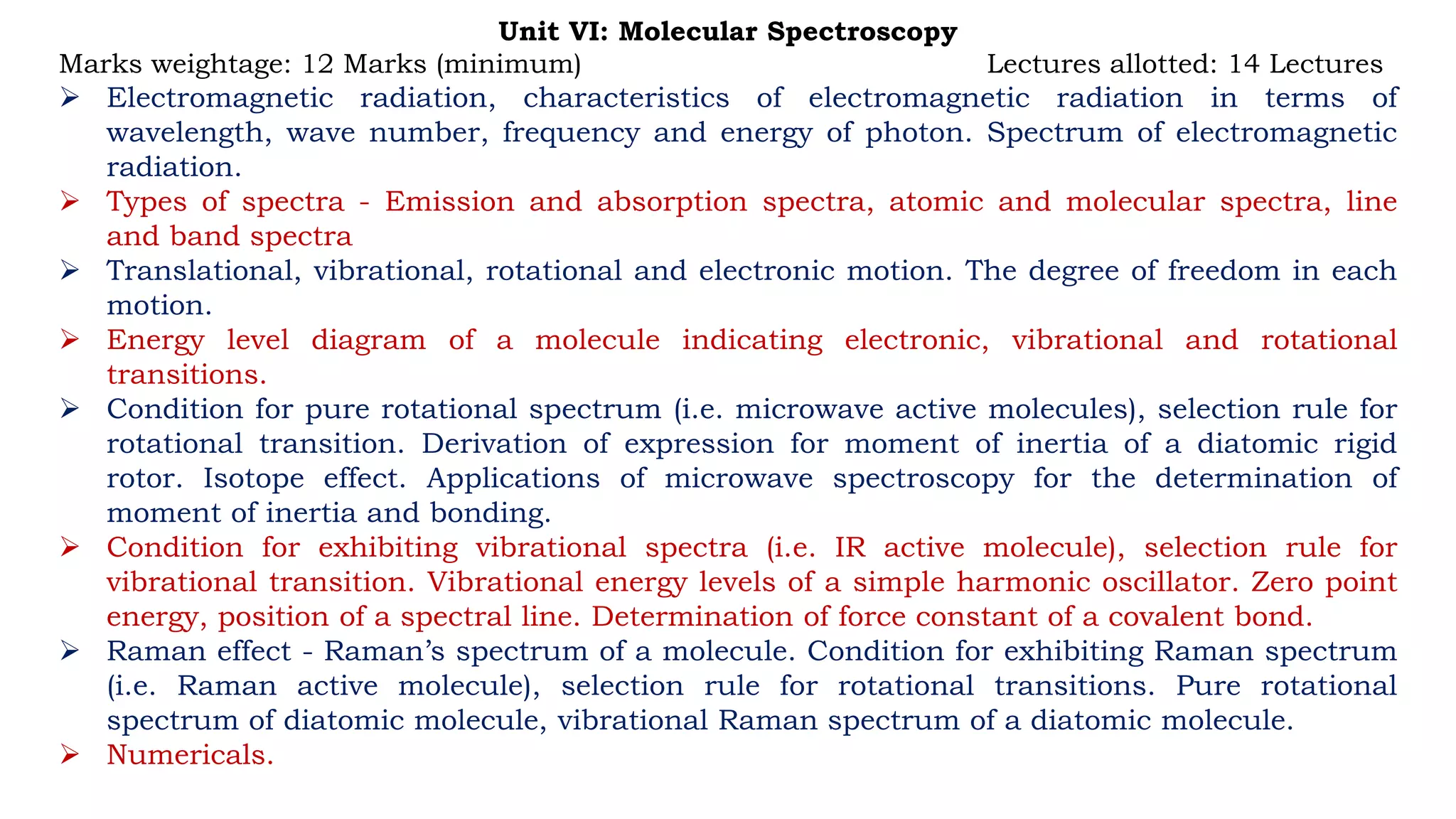 Molecular spectroscopy 1 | PPTX