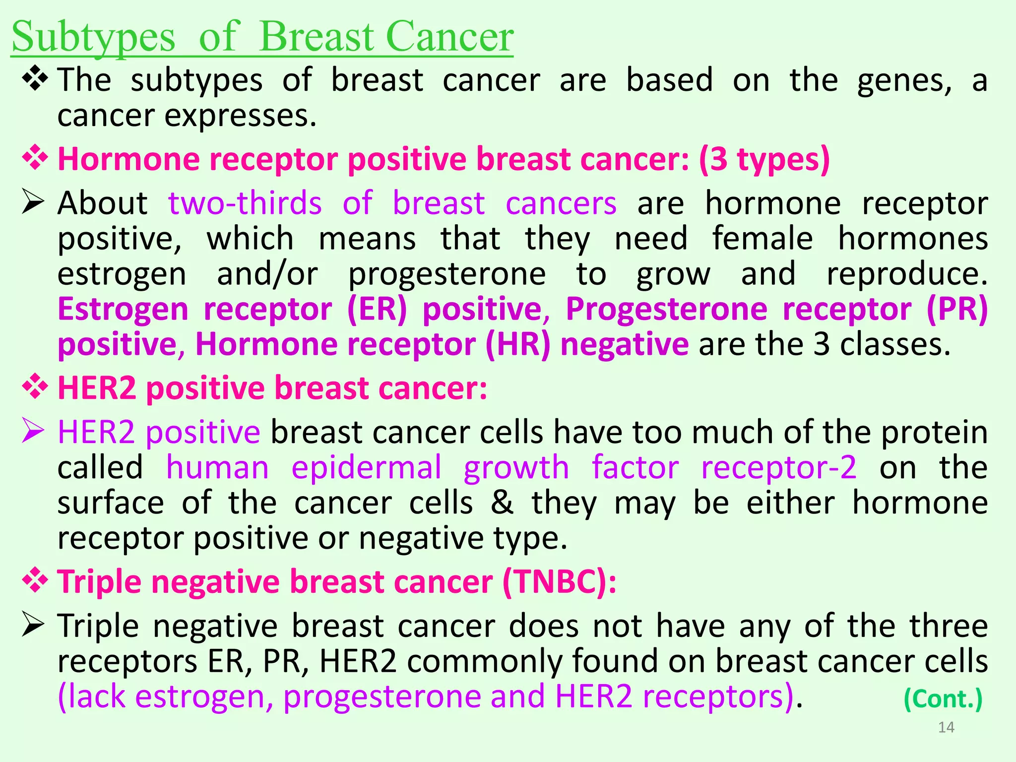 Molecular Subtypes of Breast Cancer | PPTX