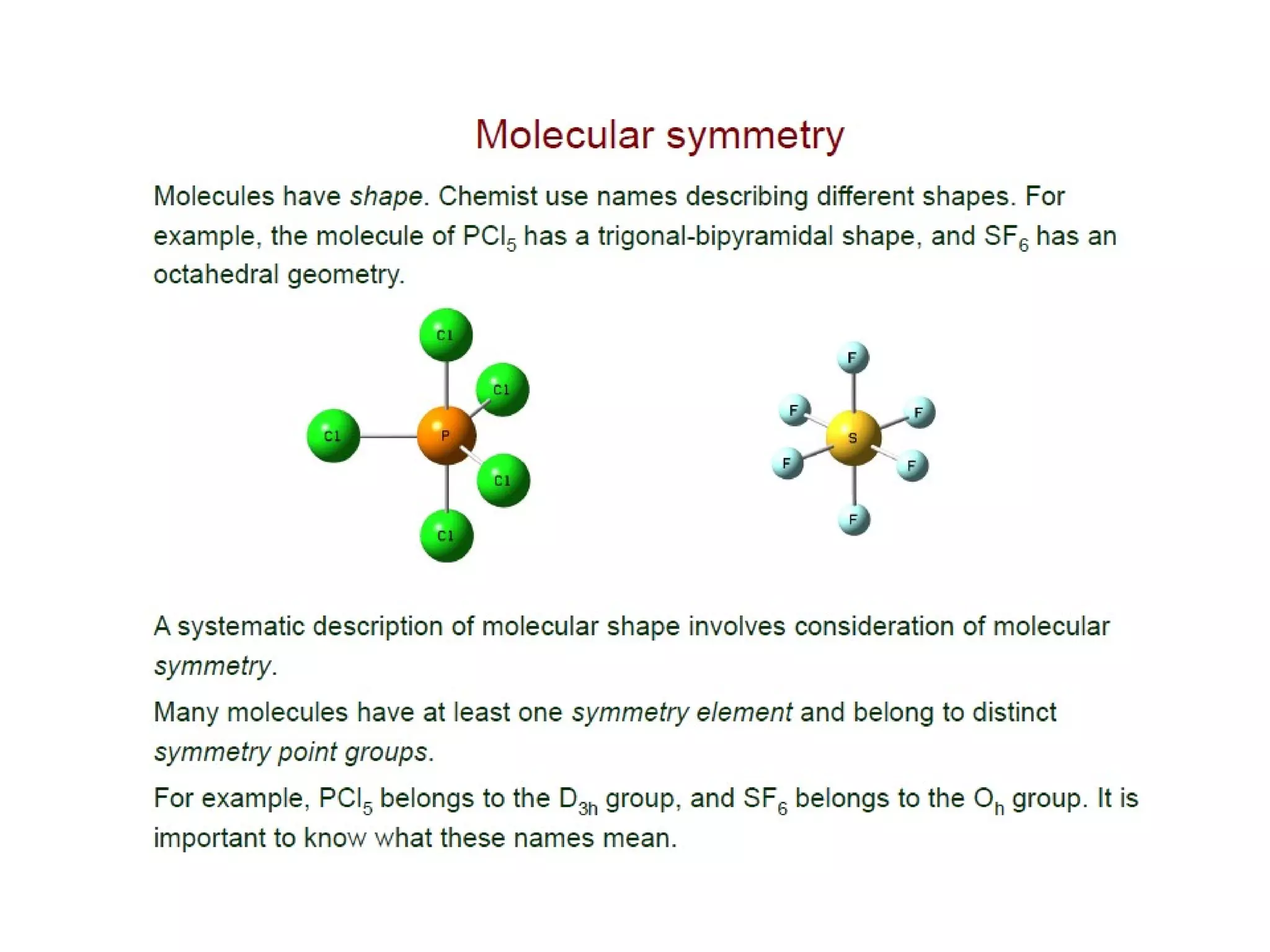Molecular symmetry | PPT