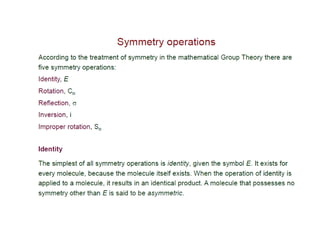 Molecular symmetry | PPT