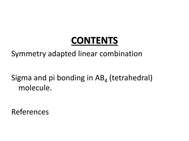 Molecular symmetry and group theory | PPTX