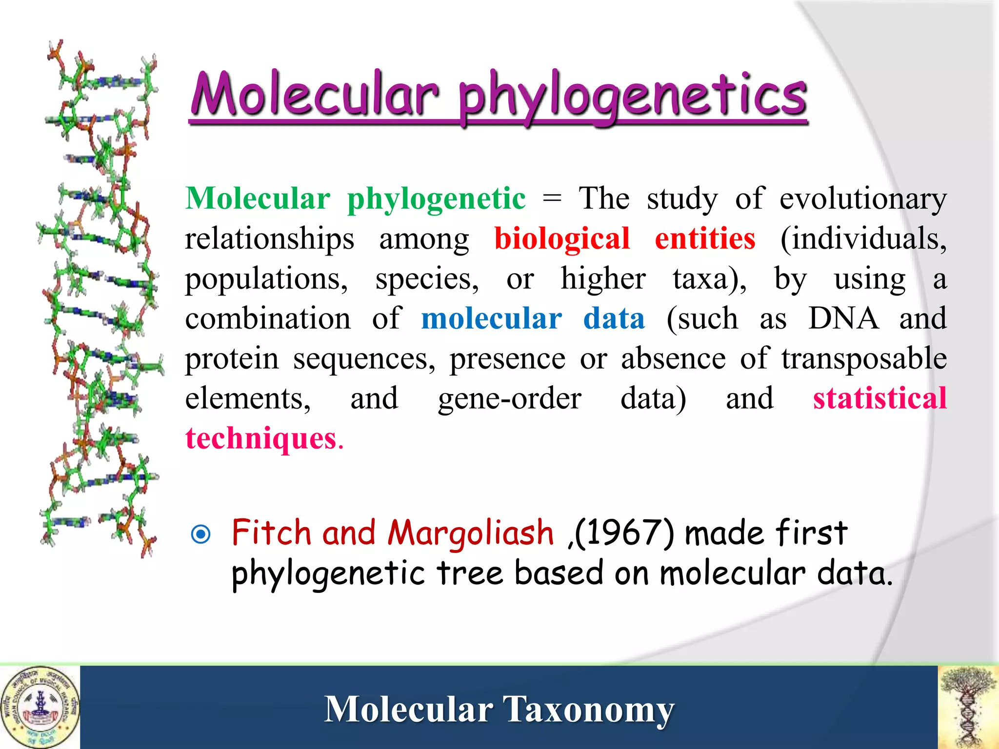 Molecular taxonomy | PPTX