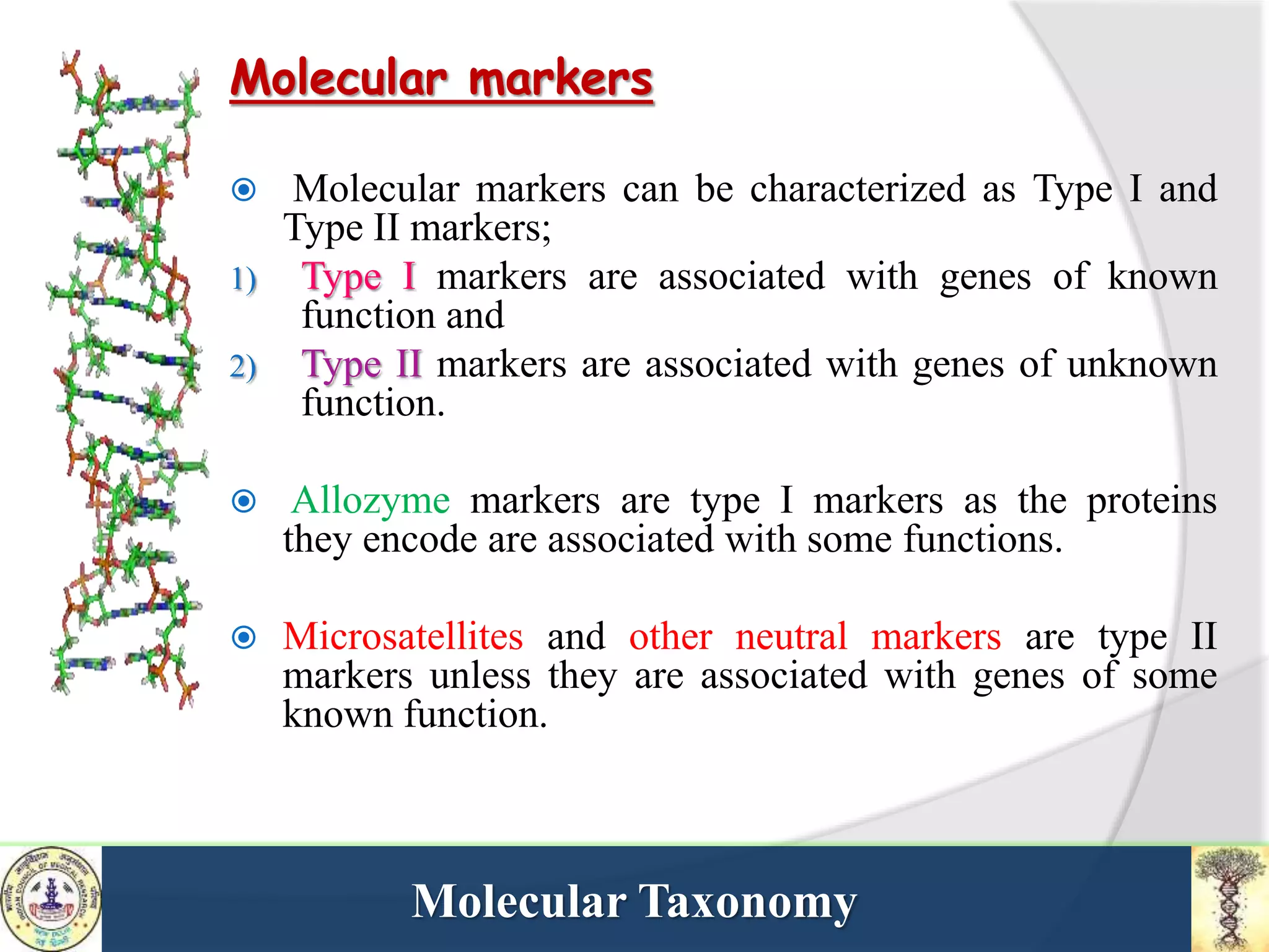 Molecular taxonomy | PPTX
