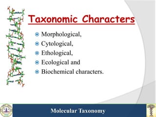 Molecular taxonomy | PPTX