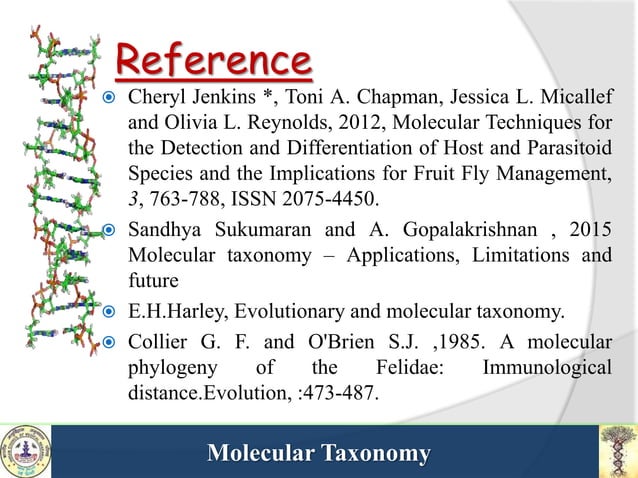 Molecular taxonomy | PPTX