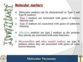 Molecular taxonomy | PPTX