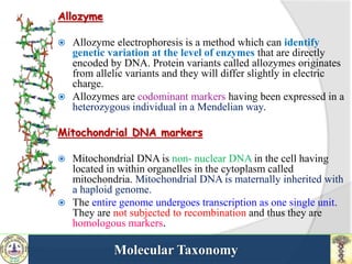Molecular taxonomy | PPTX