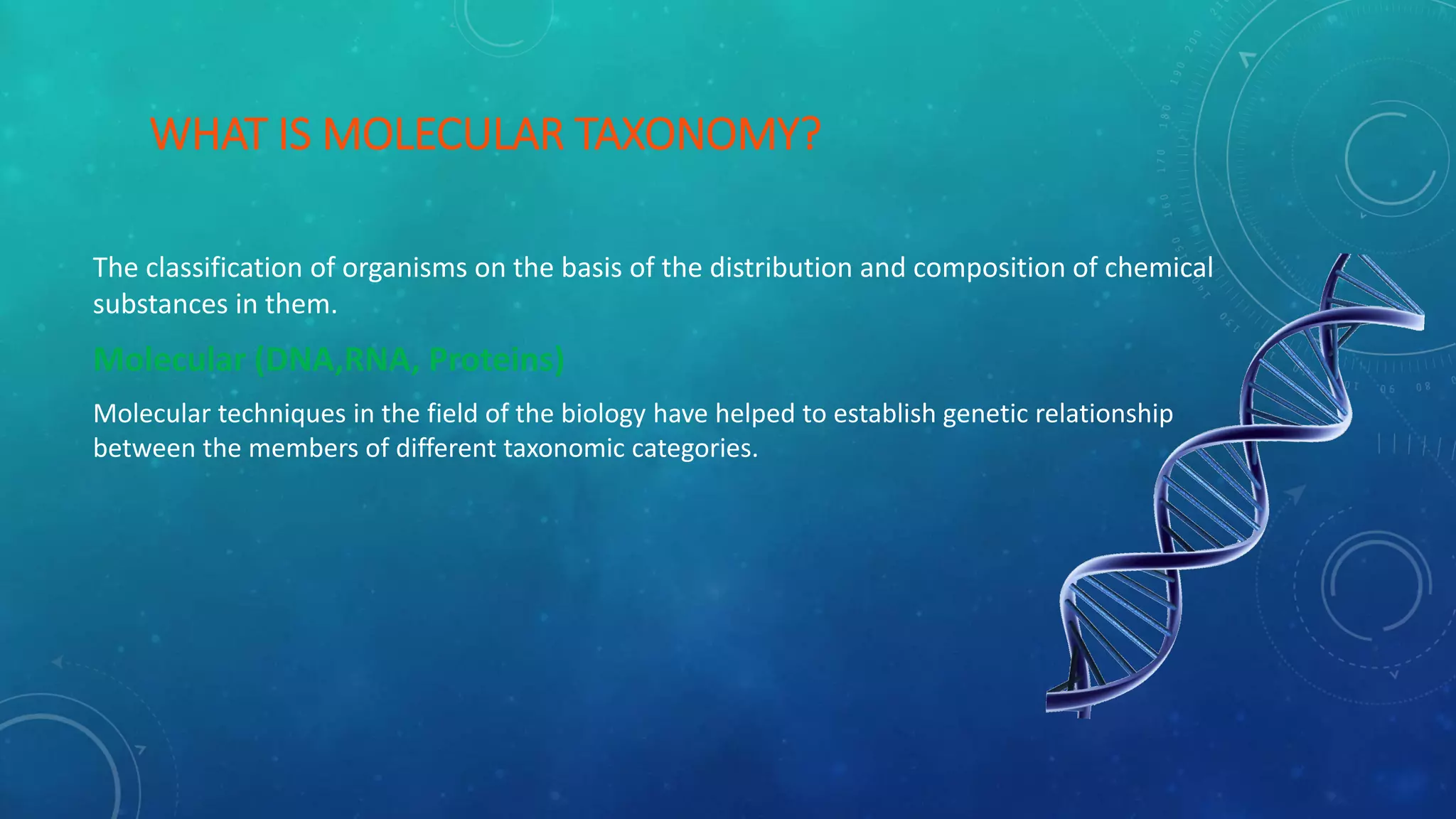 Molecular taxonomy | PPTX