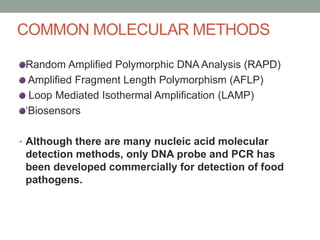 Molecular techniques in food microbiology | PPTX