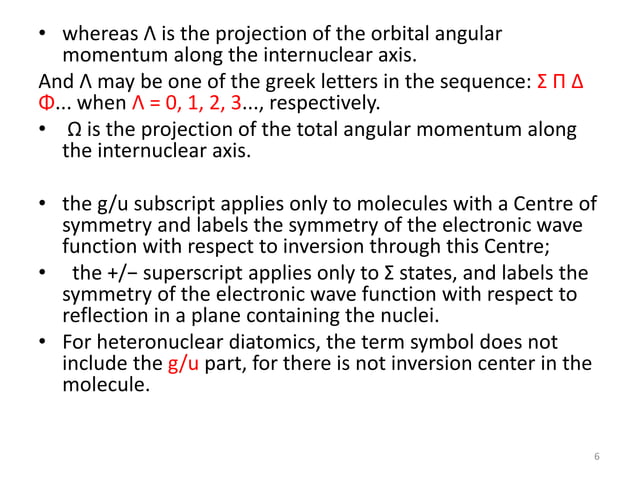 Molecular term sybol | PPTX