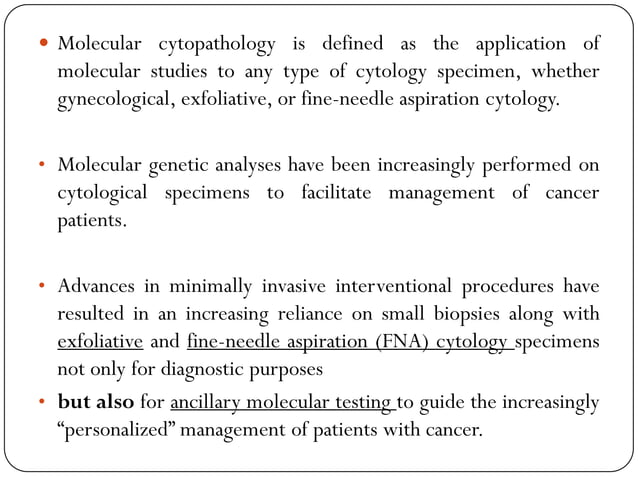 Molecular testing techniques in cytology specimens | PPT