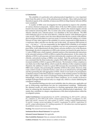 Deep Eutectic Solvents as Agents for Improving the Solubility of ...