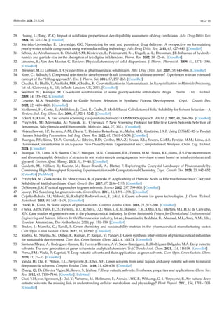 Deep Eutectic Solvents as Agents for Improving the Solubility of ...