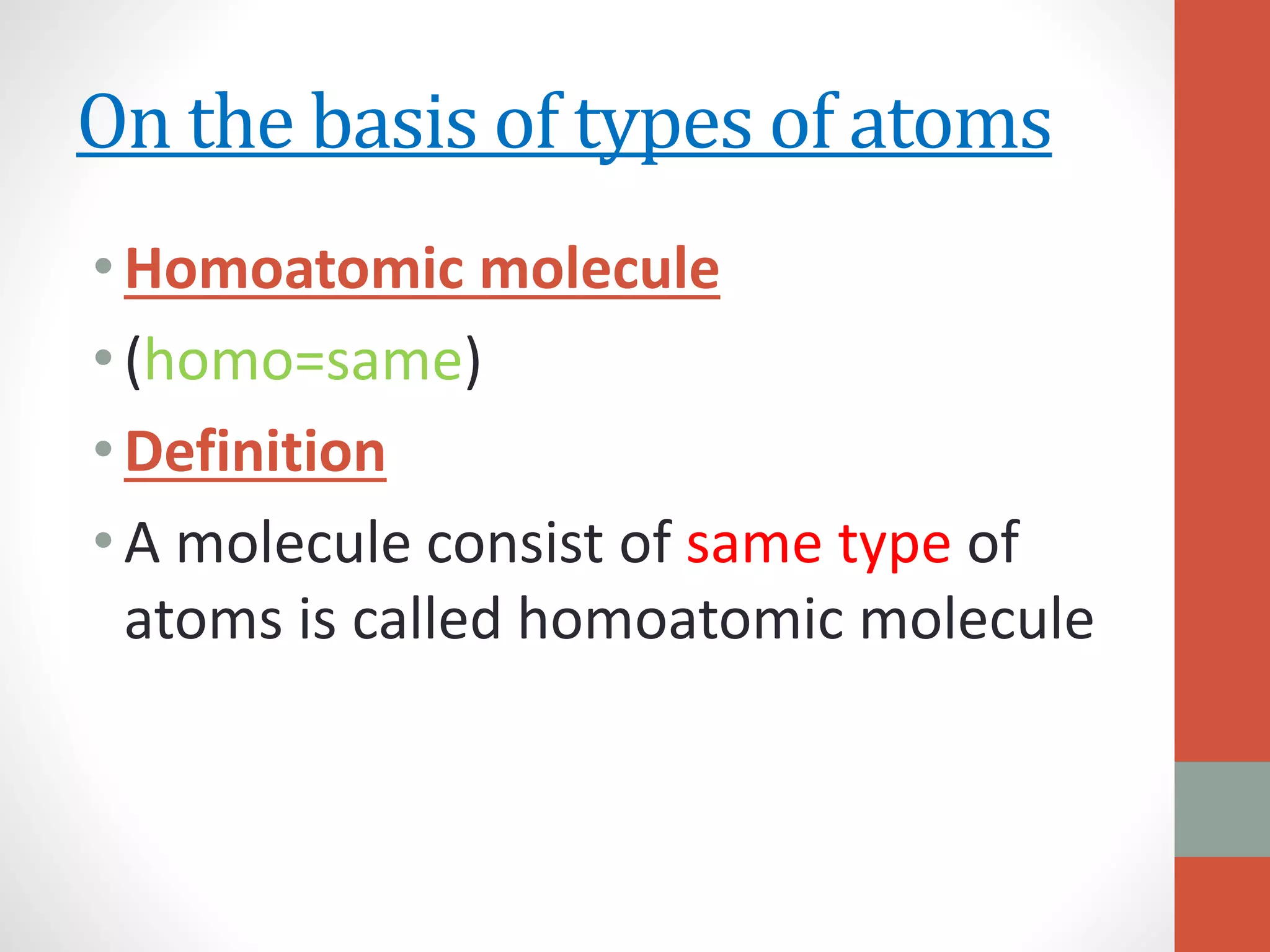 Molecules and its types | PPTX