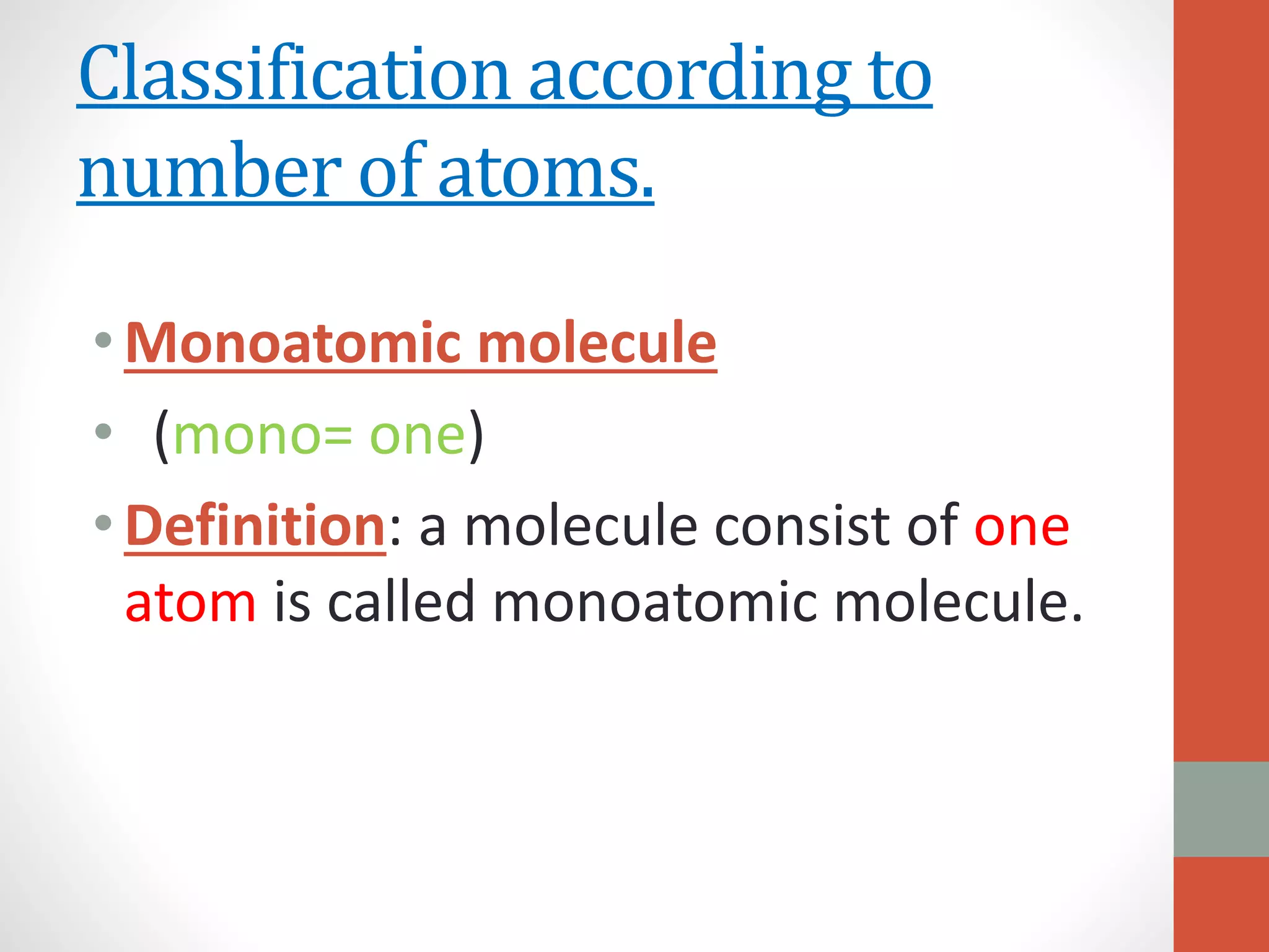Molecules and its types | PPTX
