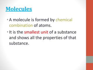 Molecules and its types | PPTX