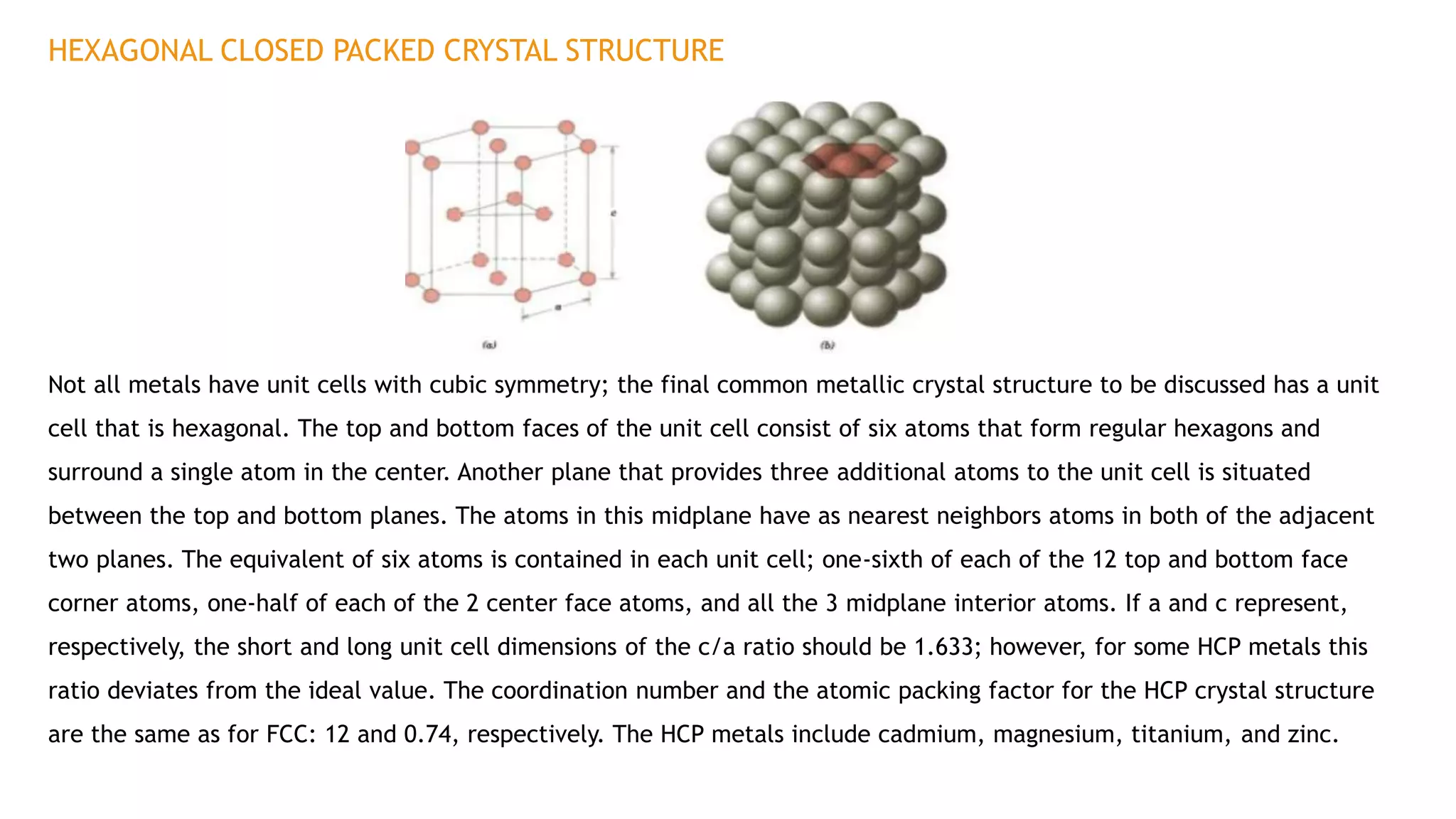 Molecules and metallic crystal structure | PPTX