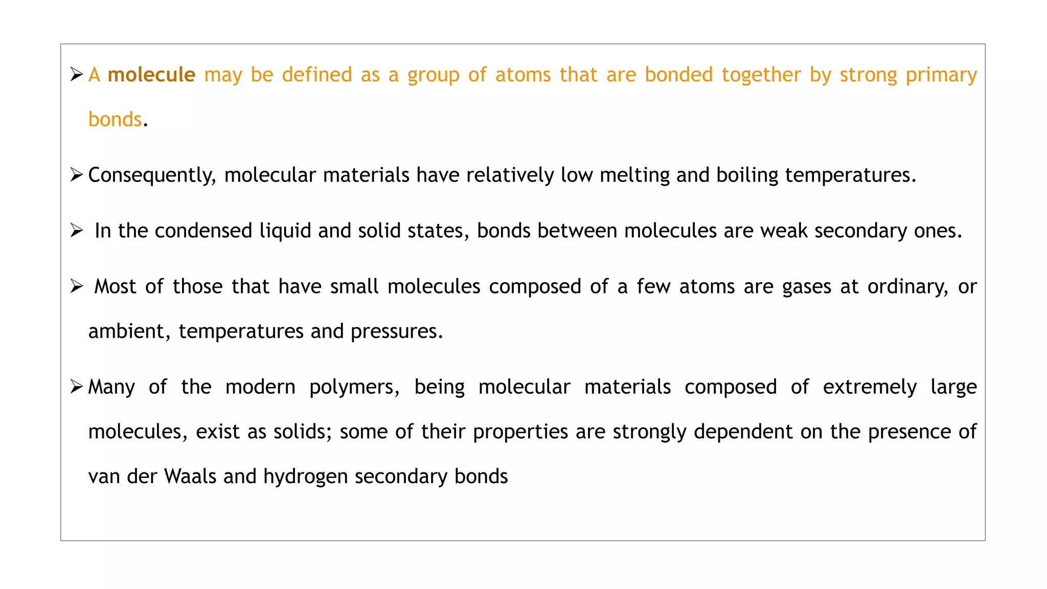 Molecules and metallic crystal structure | PPTX