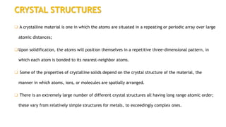 Molecules and metallic crystal structure | PPTX