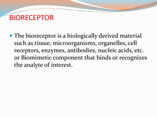 Molecule selective electrode system and bio sensor | PPTX