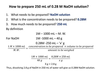 Molecules, mole and molarity | PPTX