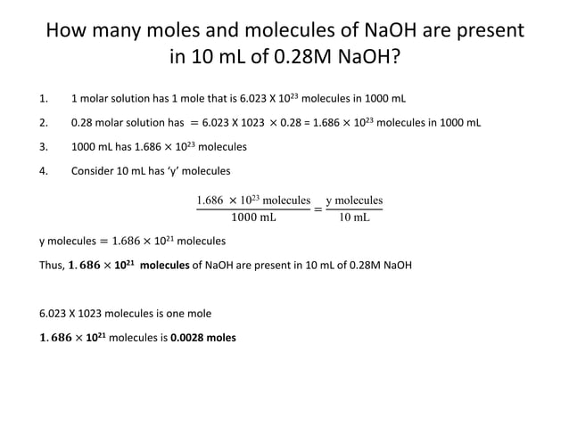 Molecules, mole and molarity | PPTX