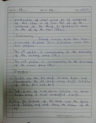 Molecules Of Life Bsc 2nd Semester Chemistry Practical | PDF