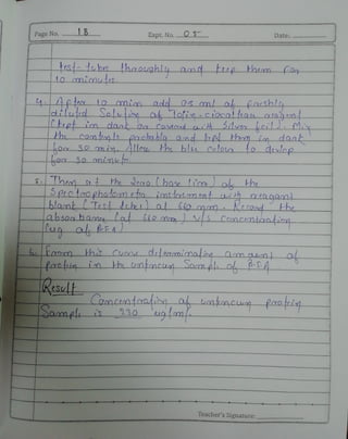 Molecules Of Life Bsc 2nd Semester Chemistry Practical | PDF